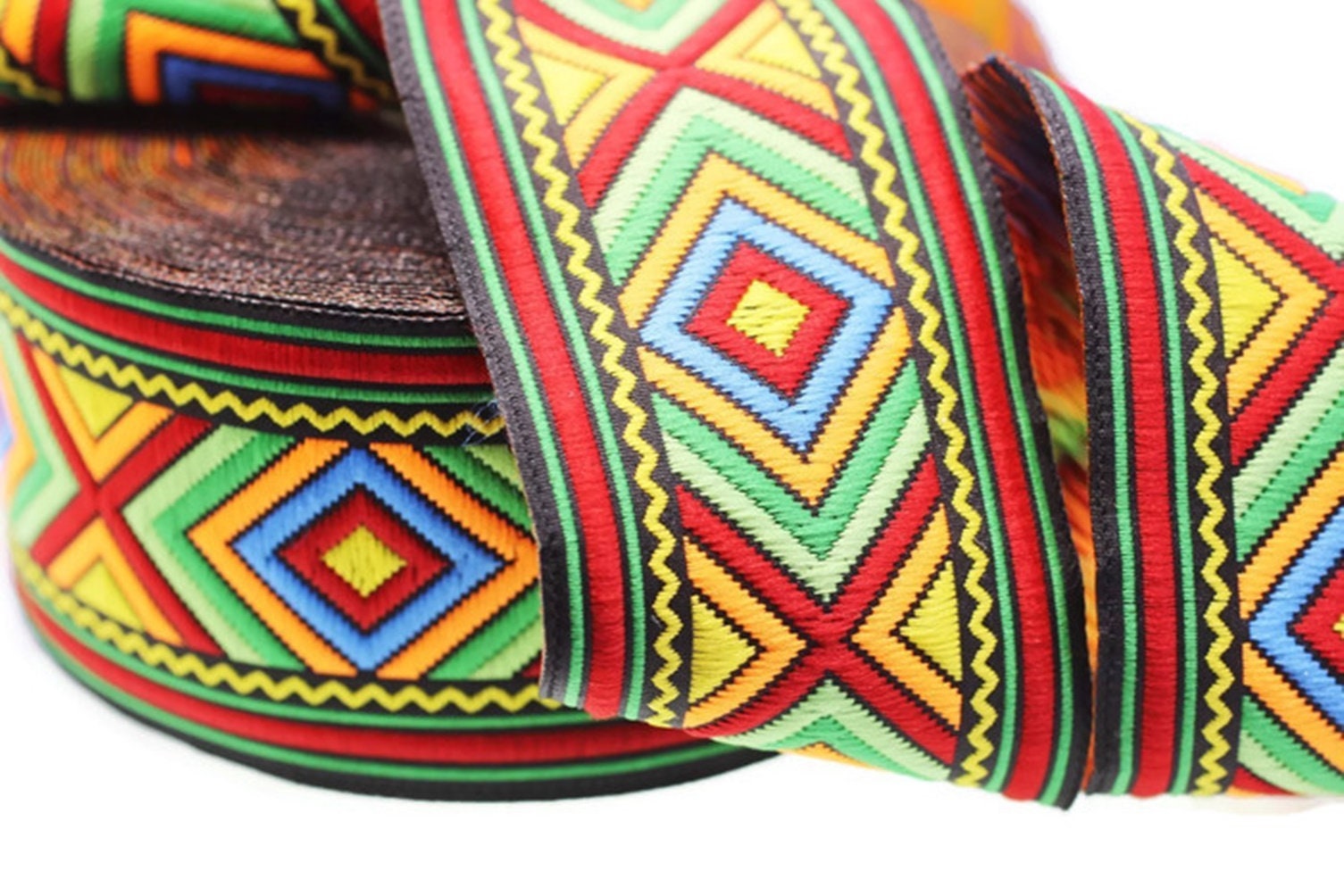 35 mm Colorful African Motif Ribbon 1.37 inches Vintage | Etsy