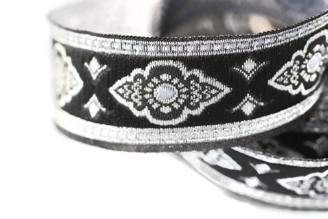 25 Mm Gray Renaissance Motive Ribbon 0.98 Inches European | Etsy