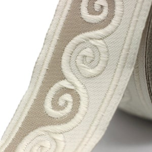 35 Mm Light Brown Scroll Jacquard Trim (1.37 Inches), Native American ...