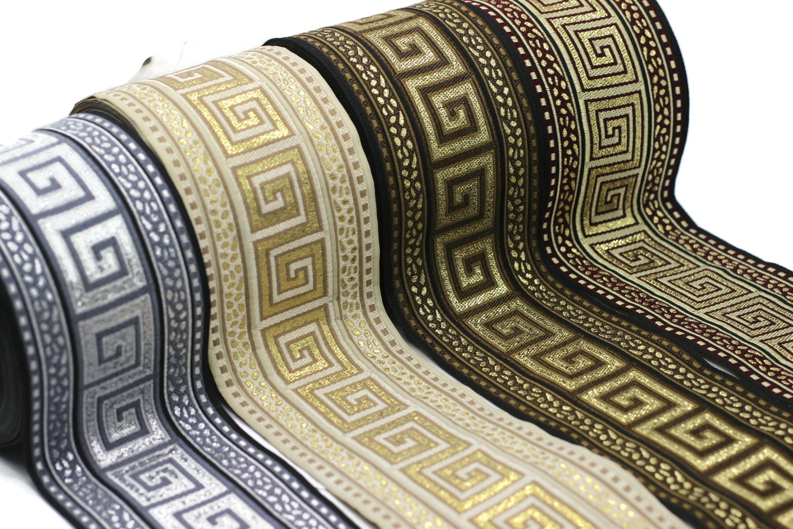 Choose Your Greek Key Jacquard Ribbon 70mm (2.75 Inches), Drapery Trim ...