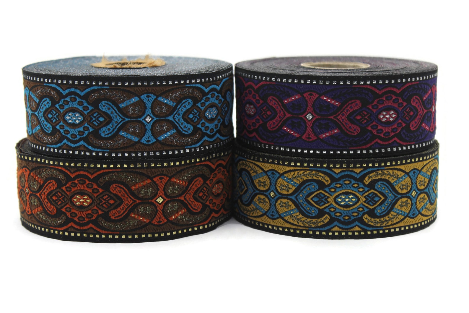 35 Mm Mystic Jacquard Ribbons (1.37 Inches) Sewing Crafts, Woven Trim ...