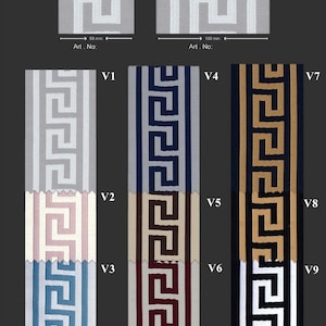 Choose Your 100 Mm Greek Key Ribbons (3.93 Inch), Meander Jacquard Trim ...