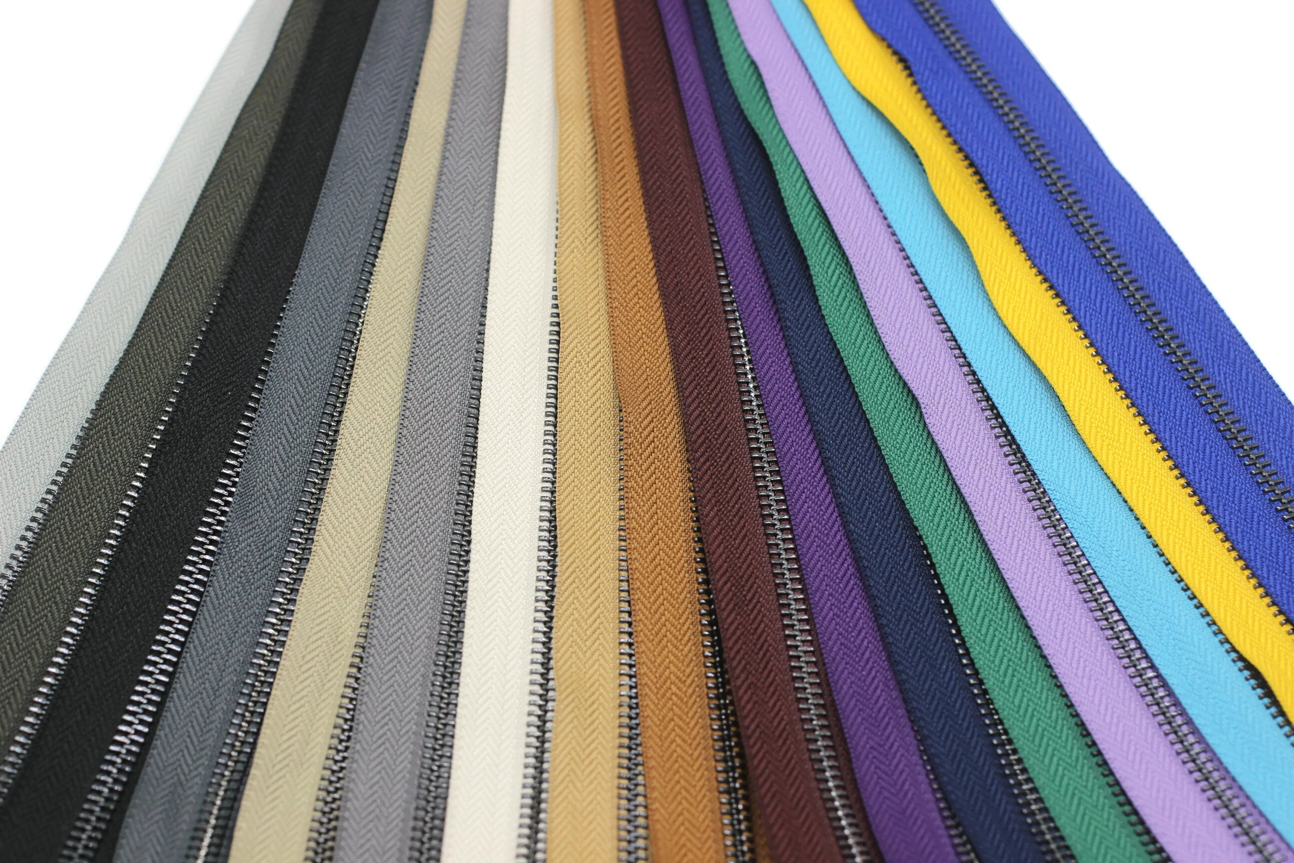 Metal Zippers Metallic Black Brass Teeth, Tip #5, 18-100cm 7-40inc, Bag ...
