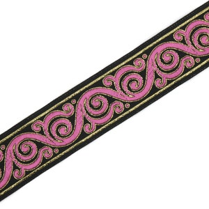 35 Mm Pink Scroll Jacquard Trim (1.37 Inches) - Native American ...