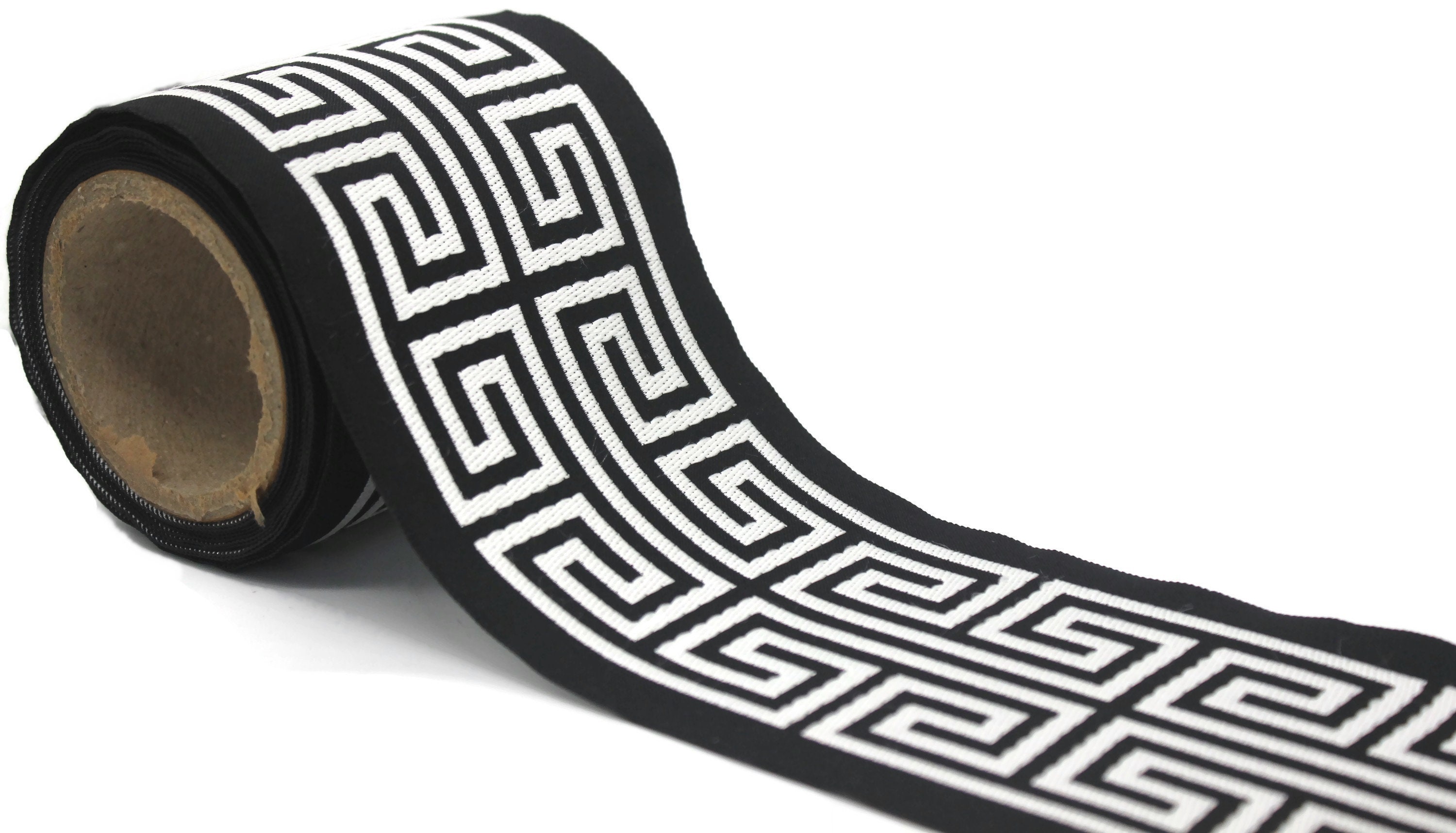 100 Mm Black Elegant Greek Key Border Curtain Trims Sewing - Etsy