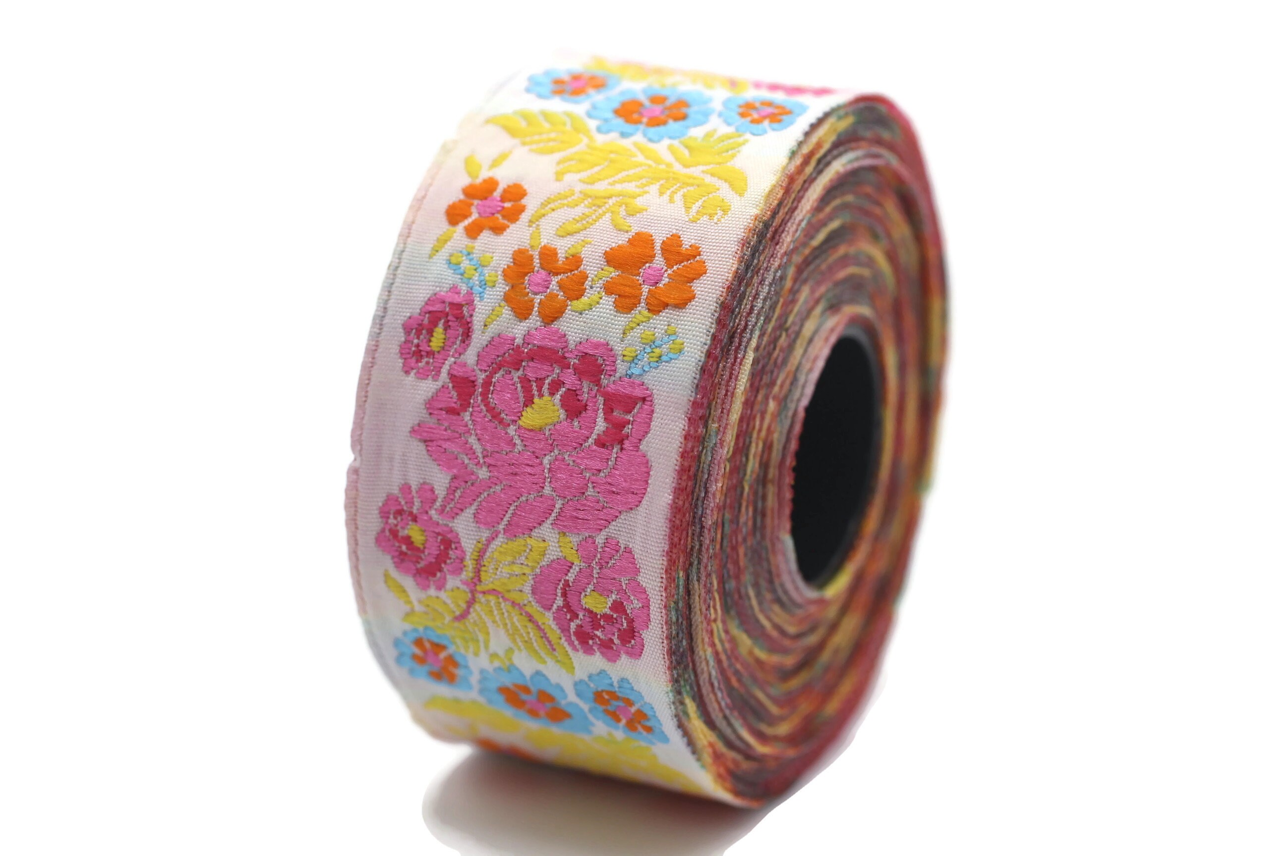 35 Mm Colorful Floral Embroidered Ribbon 1.37 Inches - Etsy
