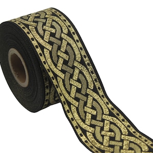 Metallic Gold and Silver Leprechaun Trim | Celtic Woven Border ...