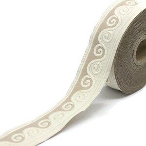 35 Mm Light Brown Scroll Jacquard Trim (1.37 Inches), Native American ...