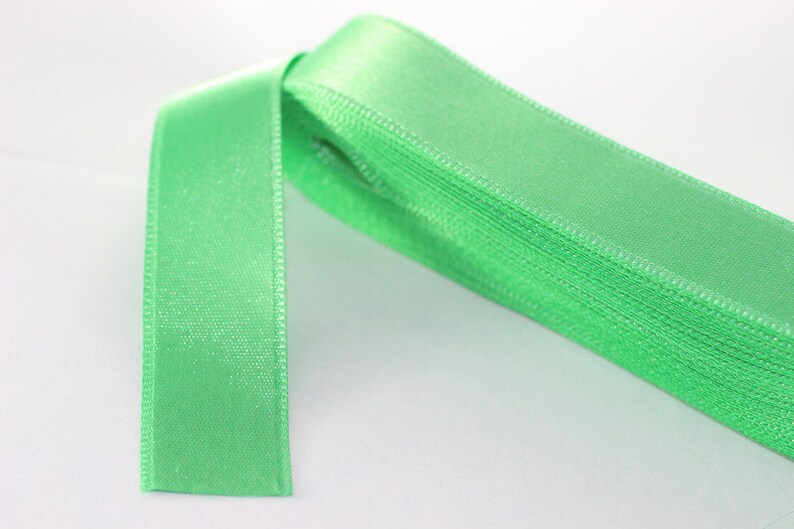 10 Meters 10.90 Yrds Light Green Satin Ribbon Double Sided | Etsy