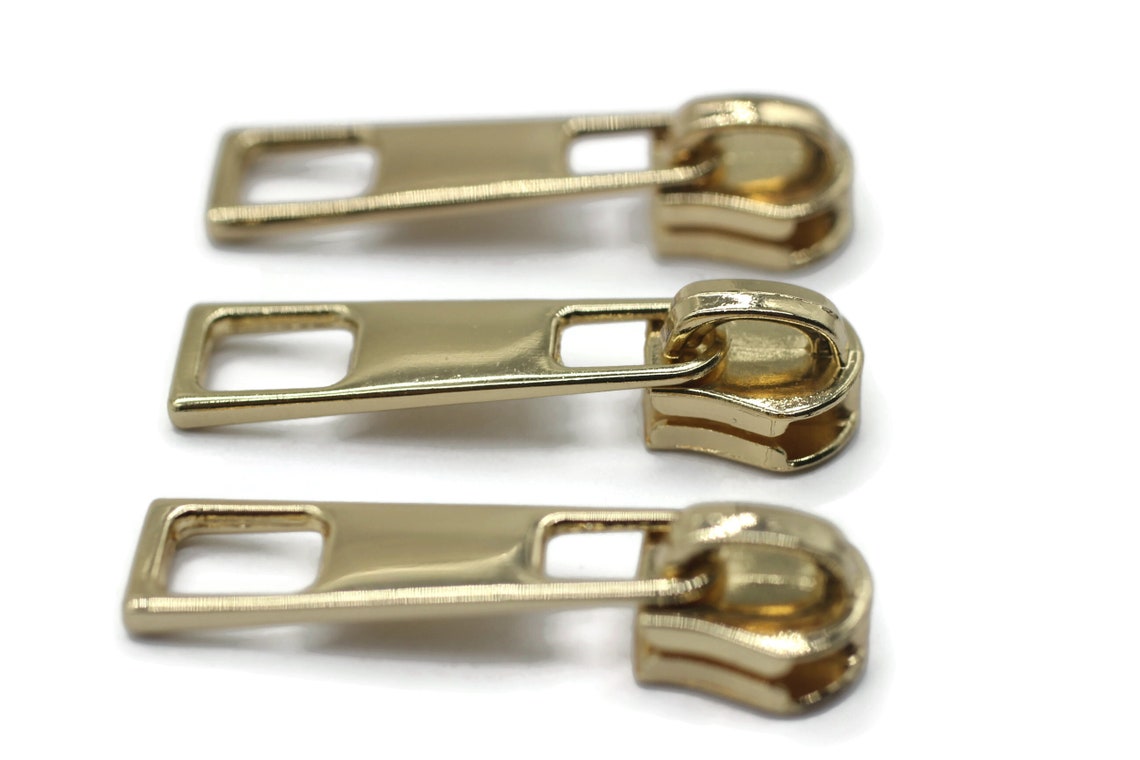 Gold Tone Zipper Pull, 39 Mm(1.54 Inches) #5 Metal Zipper Pulls, Zipper ...