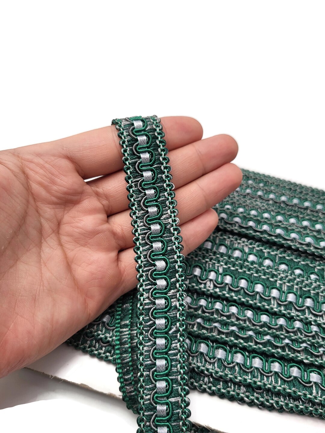 20 Mm Scroll Trim Forest Green, 0.78 Inc, Scroll Gimp Braid Trim, by ...