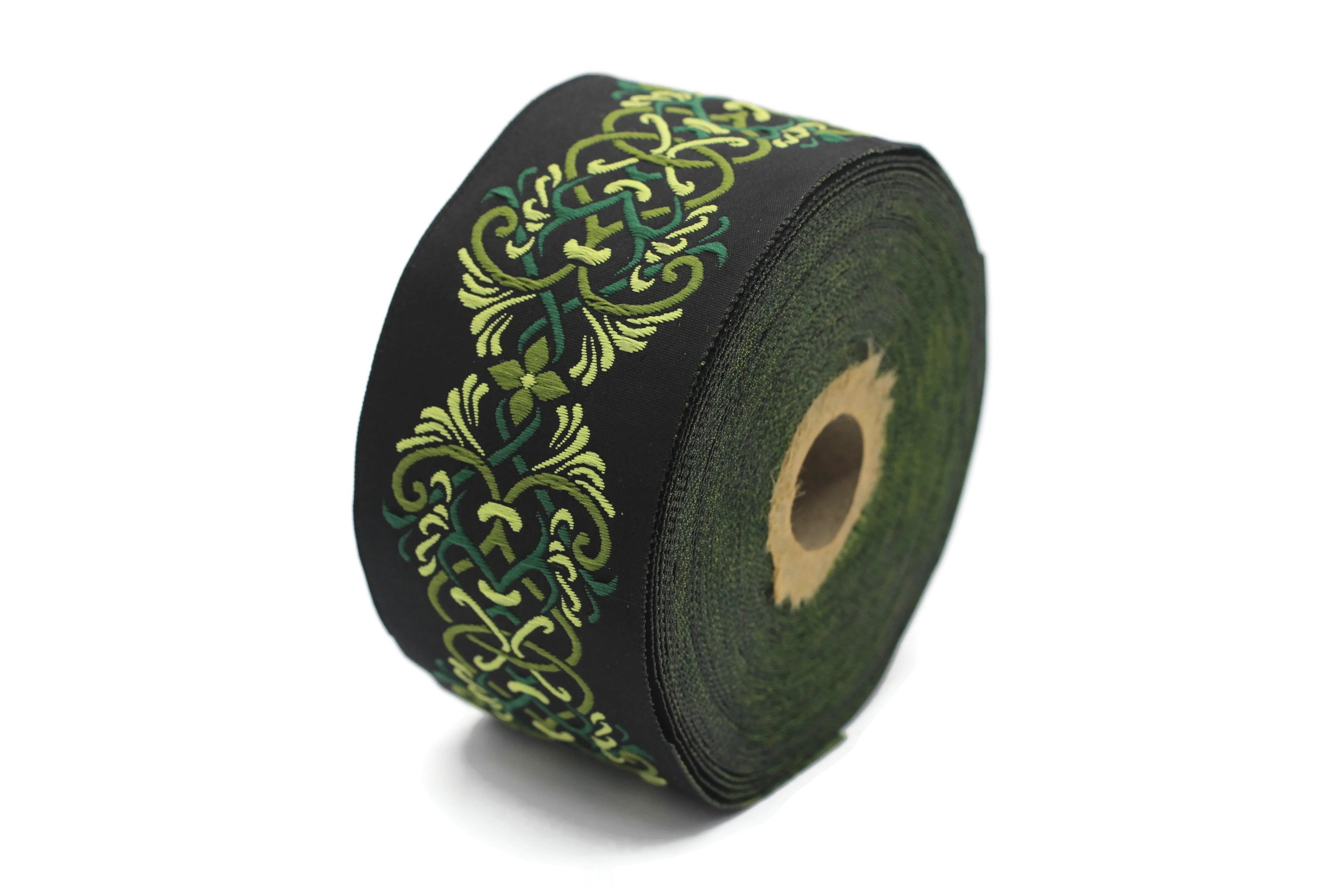 50 Mm Celtic Knot Green Jacquard Ribbons 1.96 Inches Ribbon - Etsy