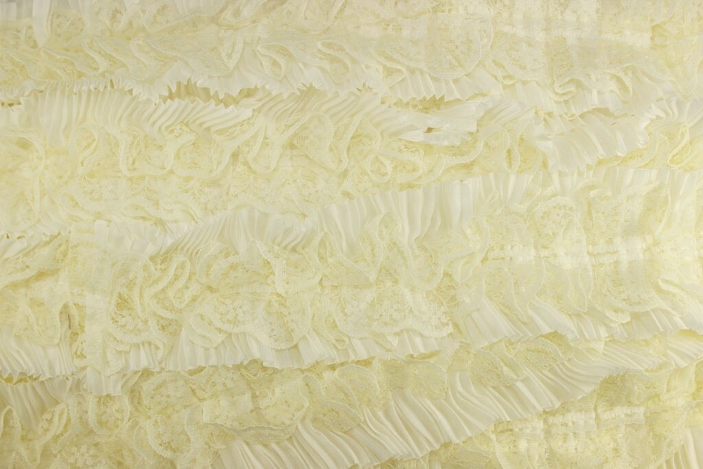 52 Mm Ivory Pleated Ruffle With Layer Pleated Ruffle Lace - Etsy