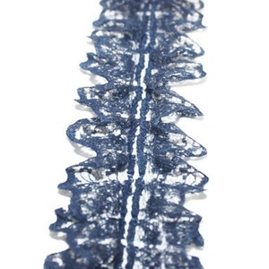45 Mm Dark Blue Pleated Ruffle, Dark Blue Lace Trim, Lettuce Edge Trim ...