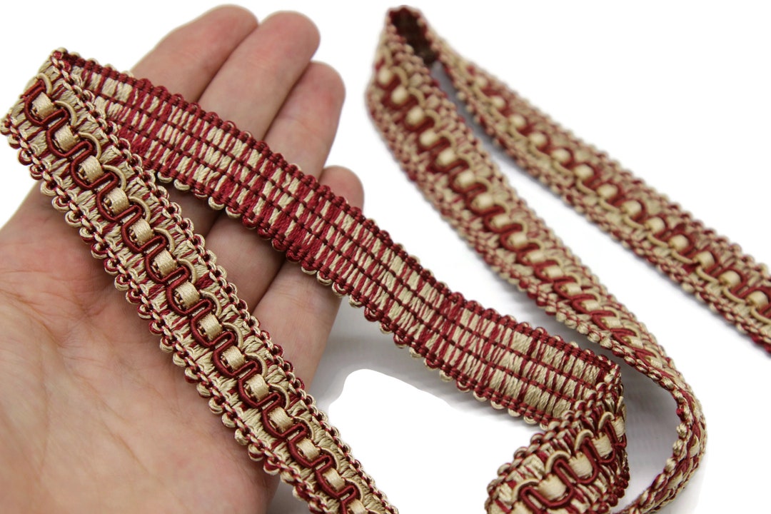 20 Mm Red&gold Scroll Trim, 0.78 Inches, Scroll Gimp Braid Trim, by the ...