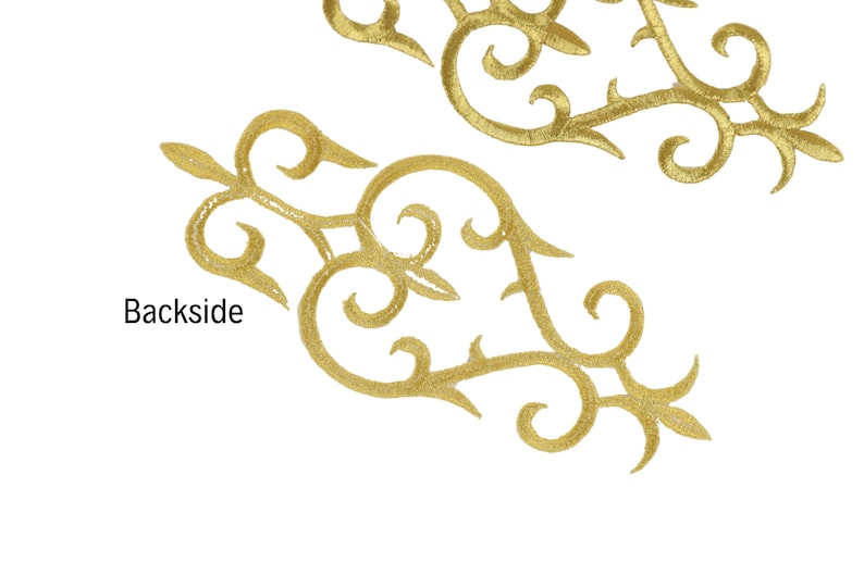 Gold Heart Patch 2.75x6.8 Inches Iron on Patch Embroidery, Celtic ...