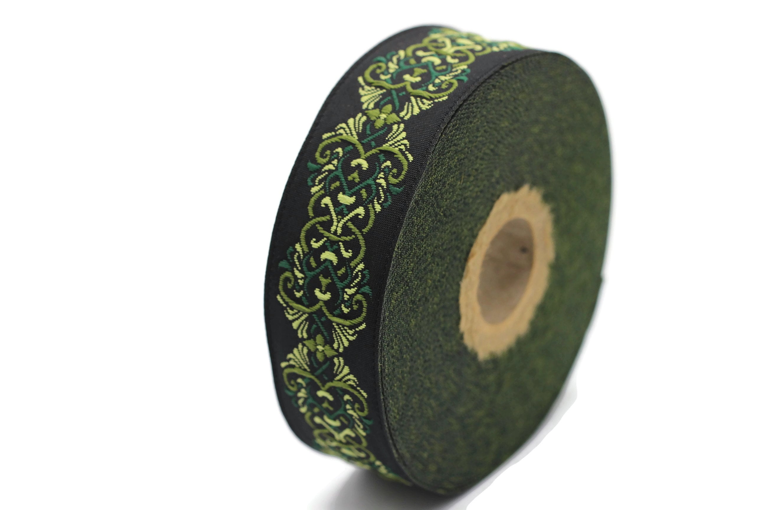 25 Mm Celtic Knot Green Jacquard Ribbon (0.98"), Sewing Trim, Dirndl ...