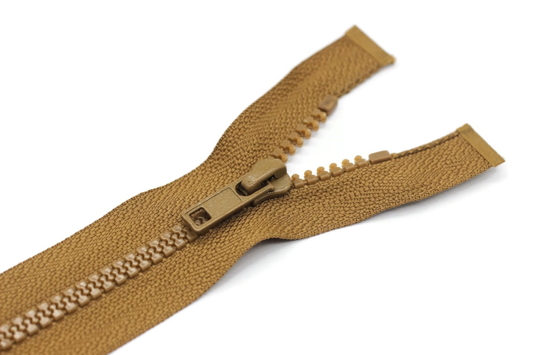 6 Pcs Brown Separating Zipper, 30 Cm (12 Inches) Zipper, Plastic Chunky ...