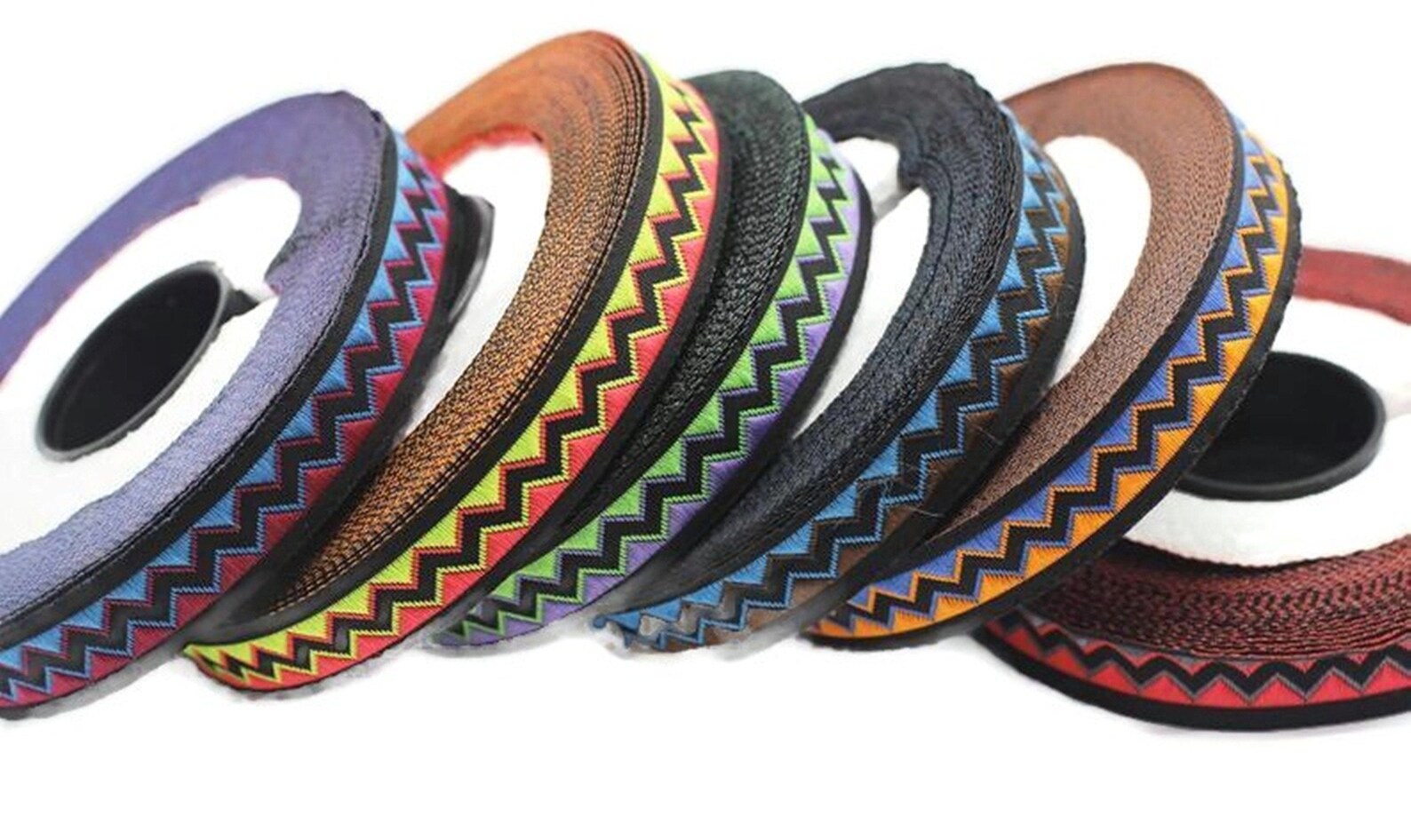 12 Mm Colorfull Triangle Ribbon Trim 0.47inc Jacquard - Etsy