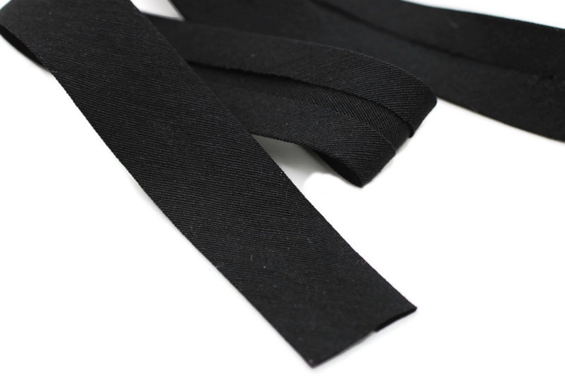 20 mm Black Cotton Bias Cotton bias tape bias binding trim | Etsy