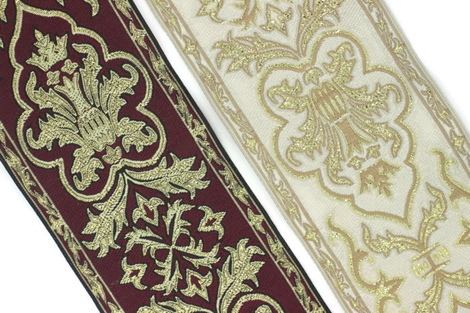70mm Royal Edwardian Ribbon Jacquard Trim Jacquard Ribbon - Etsy