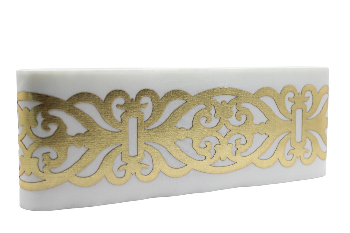 3.9" Drapery Trim Tape,embroidery Trim Jacquard Ribbon for Drapes, 12 ...