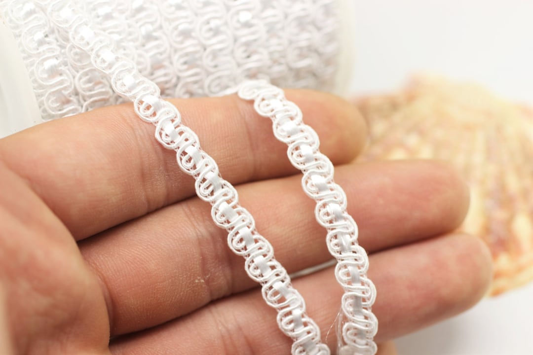 White Sewing Trim - Decorative Trim - Braid Sewing Ribbon ...
