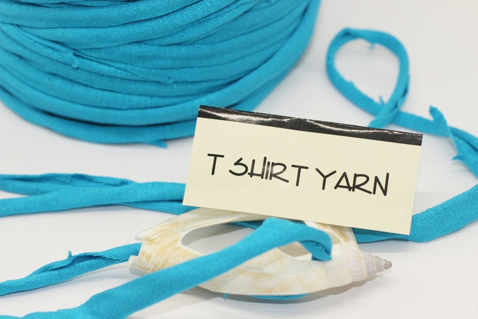 Ocean Blue T-shirt Yarn Cotton Yarn Recyled Fabric Yarn - Etsy