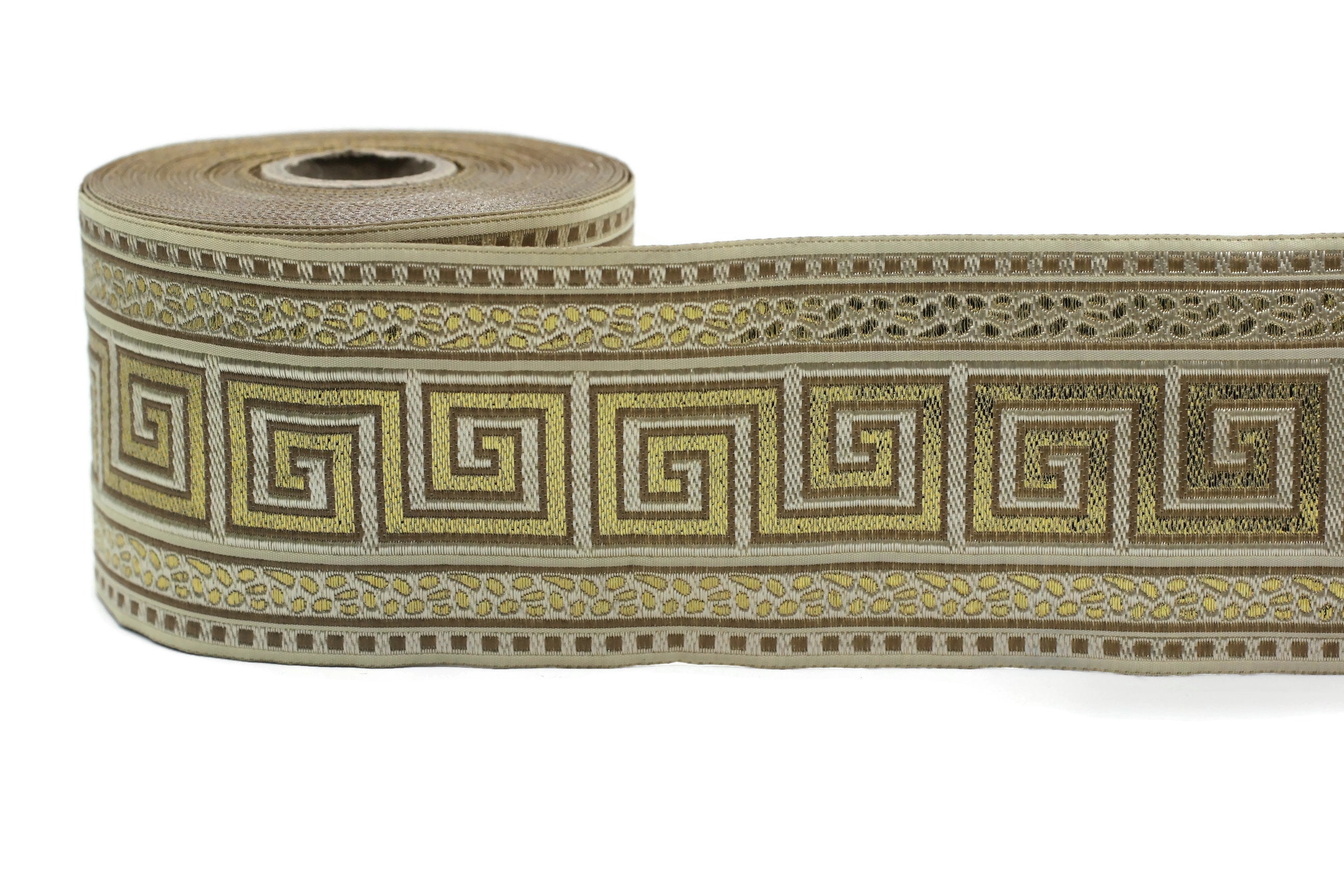 Choose Your Greek Key Jacquard Ribbon 70mm (2.75 Inches), Drapery Trim ...