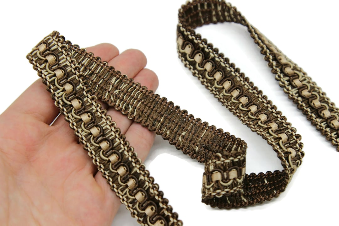 20 Mm Scroll Trim Brown, 0.78 Inc, Scroll Gimp Braid Trim, by the Yard ...