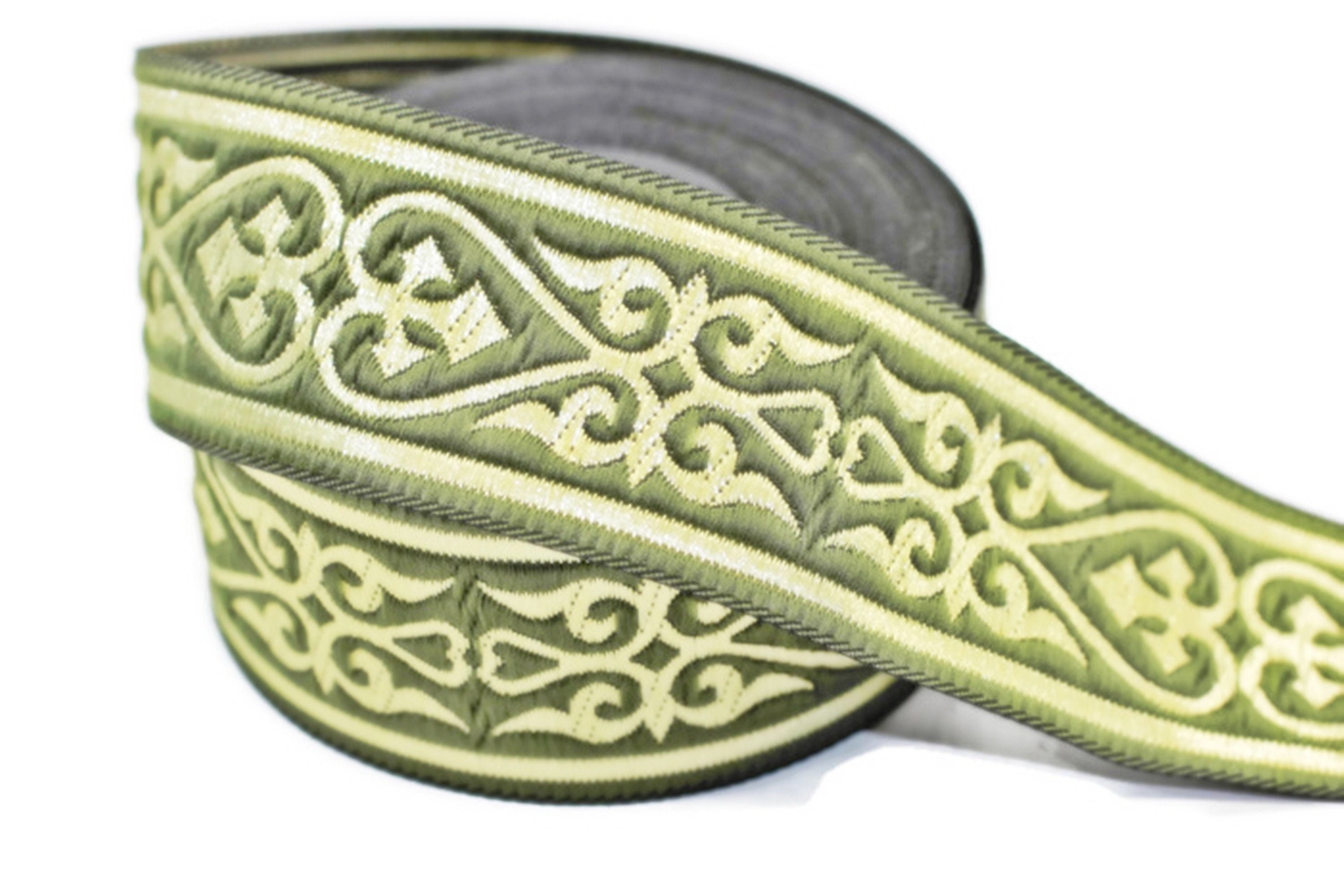 35 Mm Green Royal Celtic Heart Jacquard Ribbons 1.37 Inches - Etsy