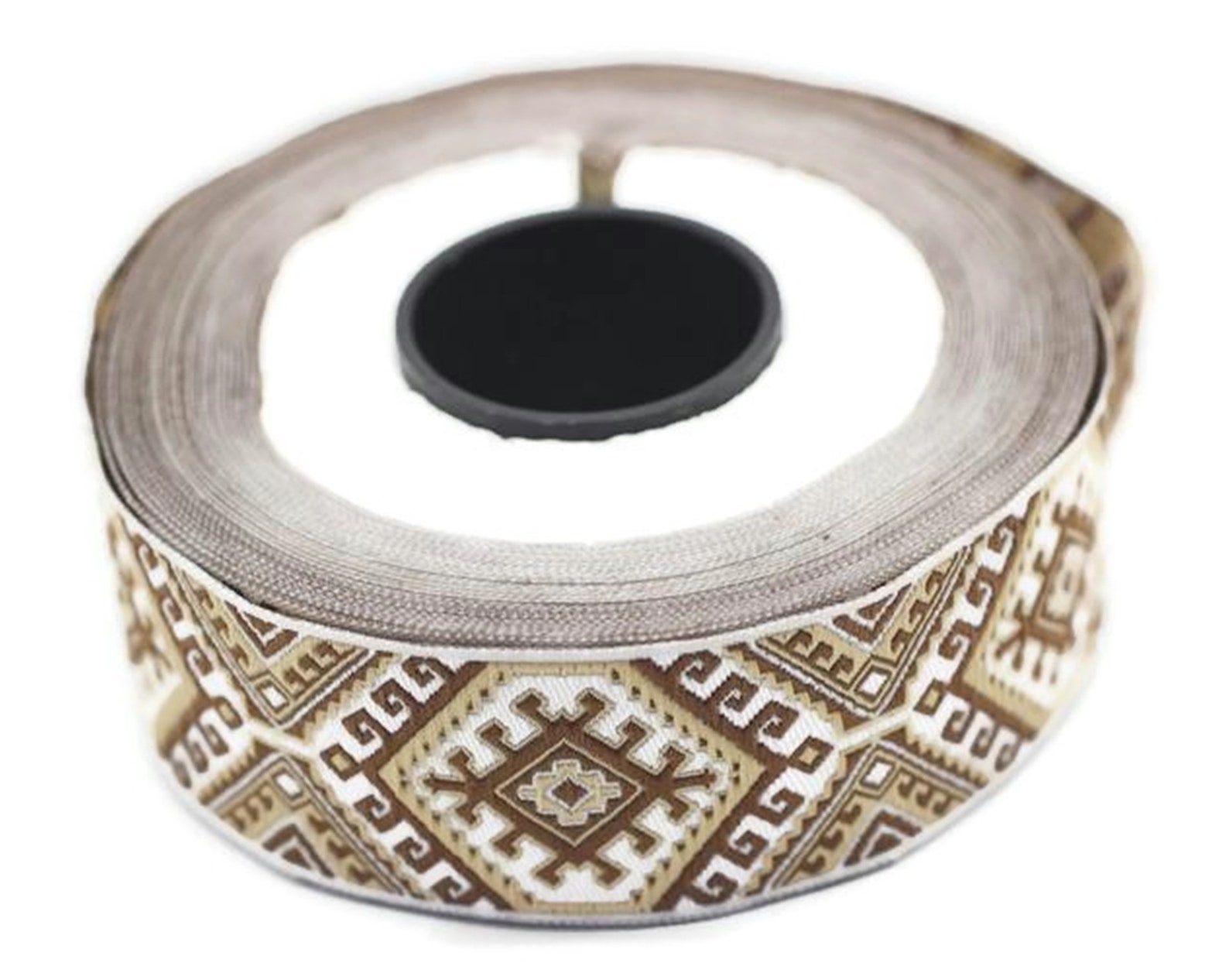 25mm Brown Embroidered Ribbon Jacquard Ribbon 0.98inc | Etsy