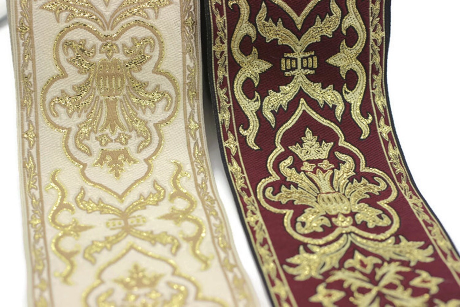 70mm Royal Edwardian Ribbon Jacquard Trim Jacquard Ribbon - Etsy