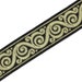 35 Mm Yellow Scroll Jacquard Trim 1.37 Inches, Native American Jacquard ...