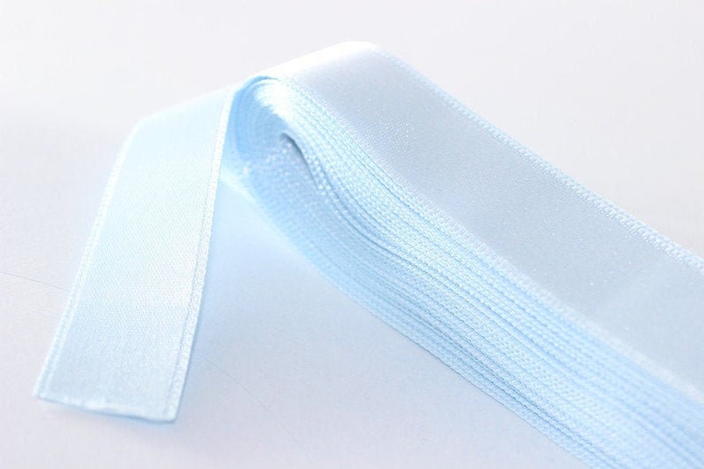 10 Meters 10.9 Yrd Ice Blue Satin Ribbon Double Sided - Etsy