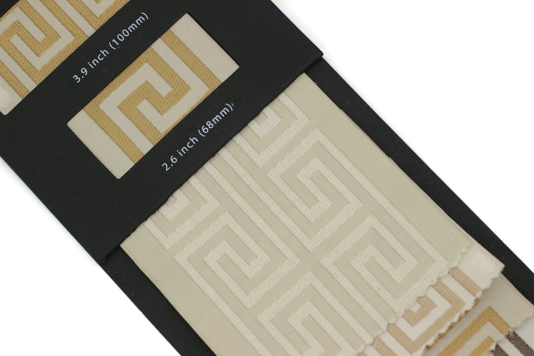 SAMPLE KIT of Greek Key Drapery Trim No 176, Try Before You Buy ...