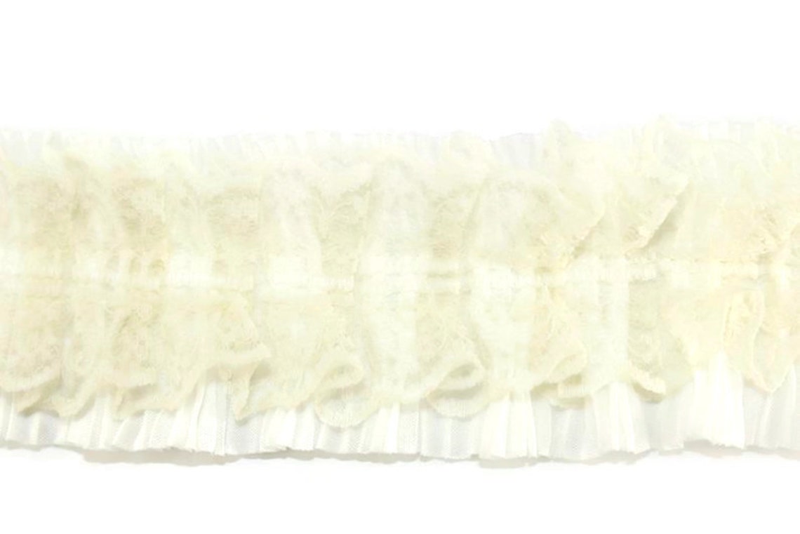 52 Mm Ivory Pleated Ruffle With Layer Pleated Ruffle Lace - Etsy