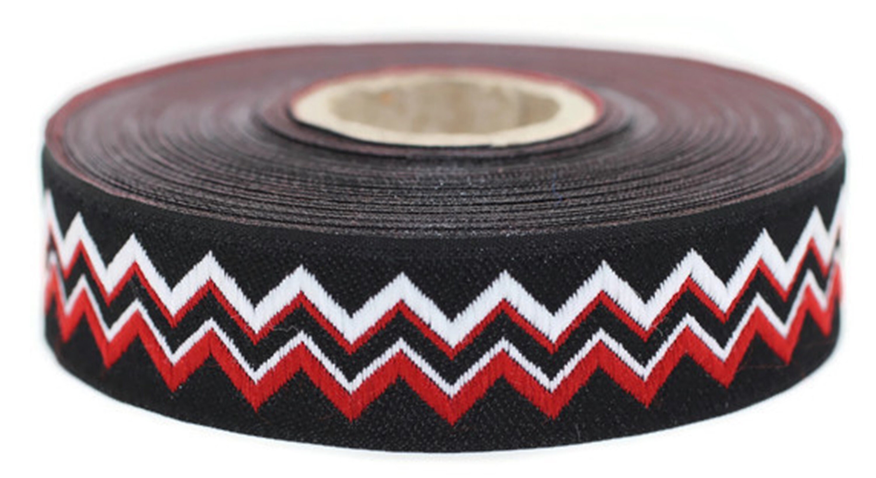 20 Mm Red Zigzag Ribbon 0.78 Inch Zigzag Trim Jacquard - Etsy UK