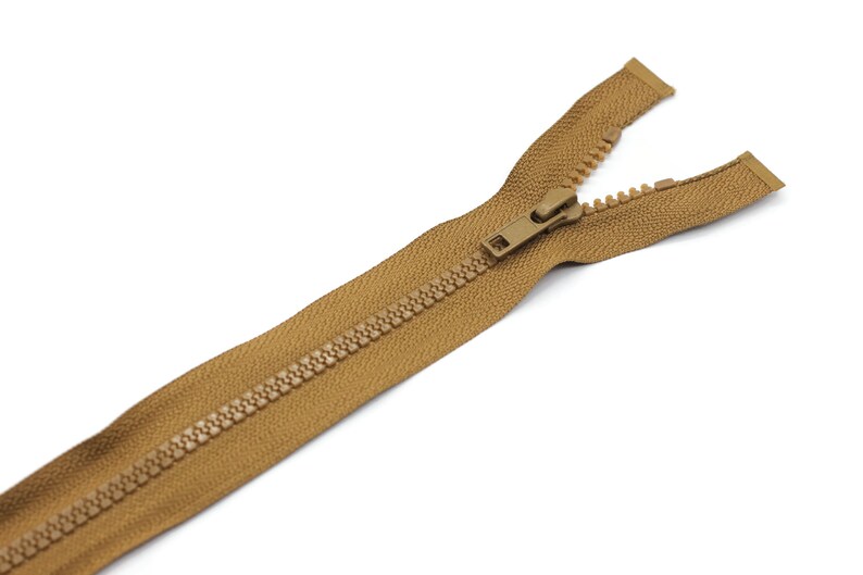 6 Pcs Brown Separating Zipper, 30 Cm (12 Inches) Zipper, Plastic Chunky ...