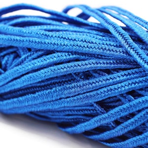 5 Mm Thick Soutache Cord, Metallic Blue Braid Cord, 5 Mm Twisted Cord ...