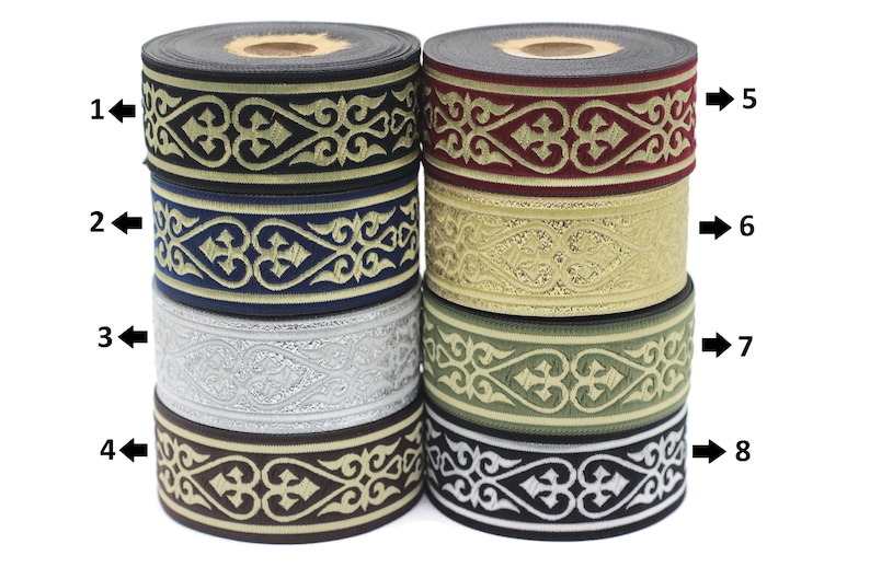 35 Mm Royal Celtic Jacquard Ribbons (1.37 Inch), Choose Your Color ...