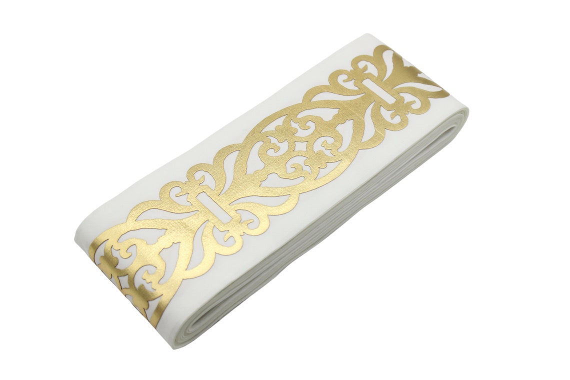 3.9" Drapery Trim Tape,embroidery Trim Jacquard Ribbon for Drapes, 12 ...