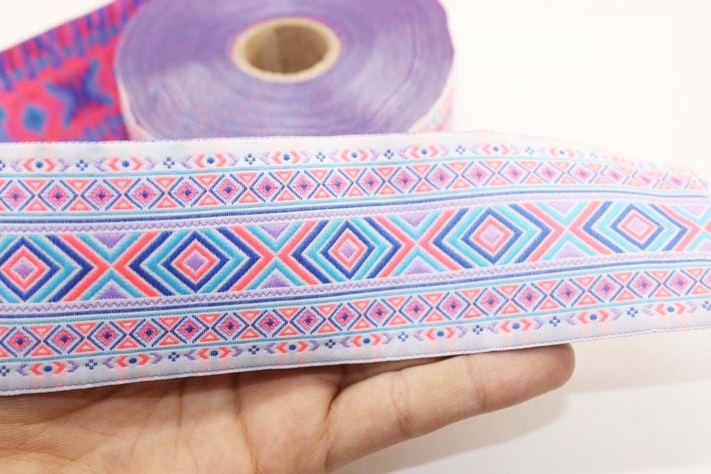 50 mm Colorfull African Motif Ribbon 1.96 inches Jacquard | Etsy