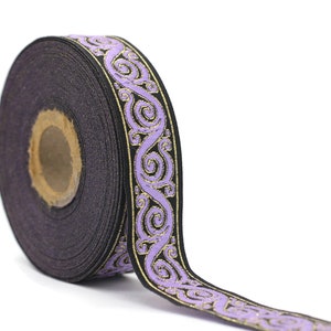 22 Mm Lilac Scroll Jacquard Trim (0.86 Inches), Native American ...