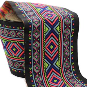 100 Mm Neon Green& Orange African Motif Ribbon (3.93 Inches), Vintage ...