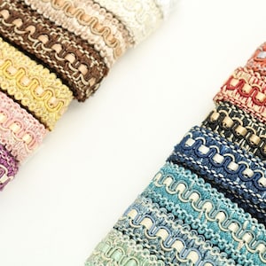 3/4 Inches Scroll Trim in 14 Colors, 20 Mm Elegant Gimp Braid Trim for ...