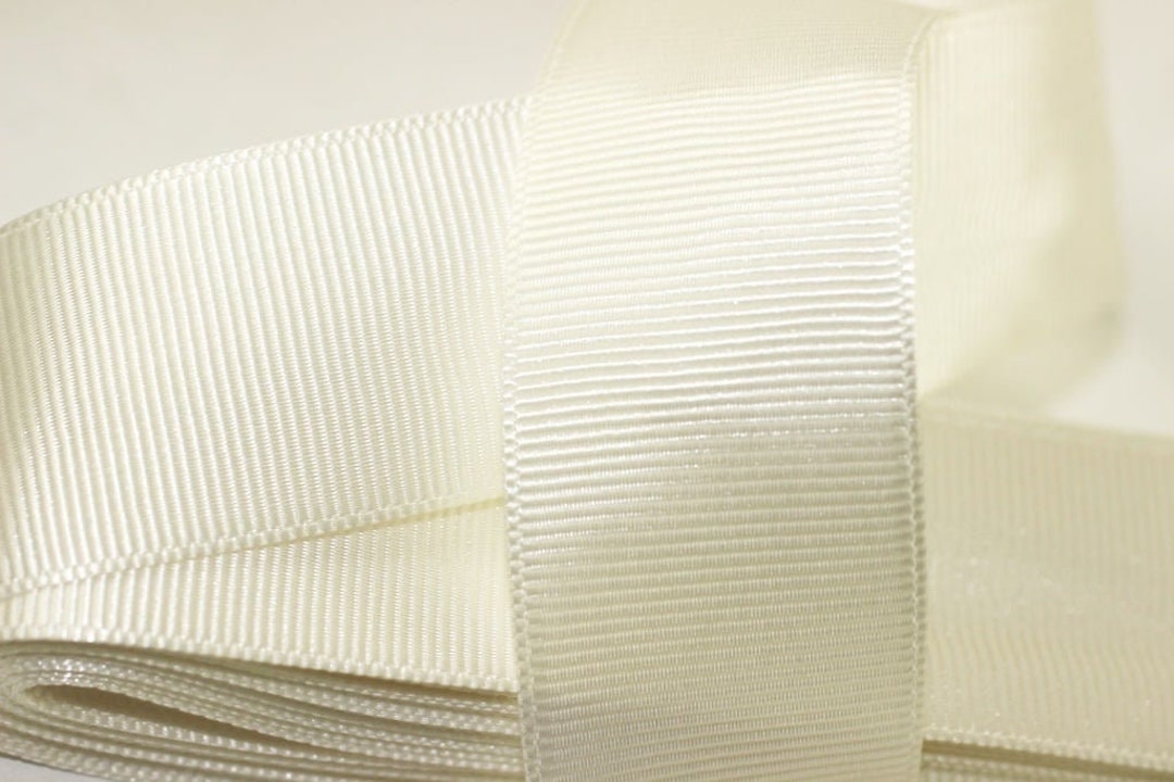 10 Meters 10.93 Yrds 10/20/30/40mm Ivory Grosgrain Ribbon, Ivory Ribbon ...
