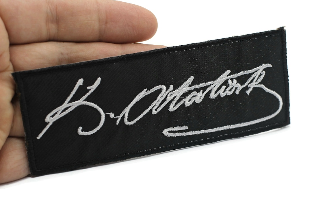 10 Pc Ataturk Signature Patch 4.6x1.7 Inc Iron on Patch, Custom Patch ...