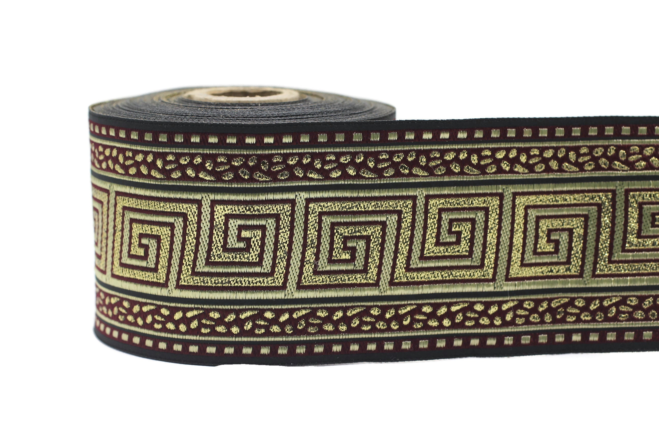 Choose Your Greek Key Jacquard Ribbon 70mm (2.75 Inches), Drapery Trim ...