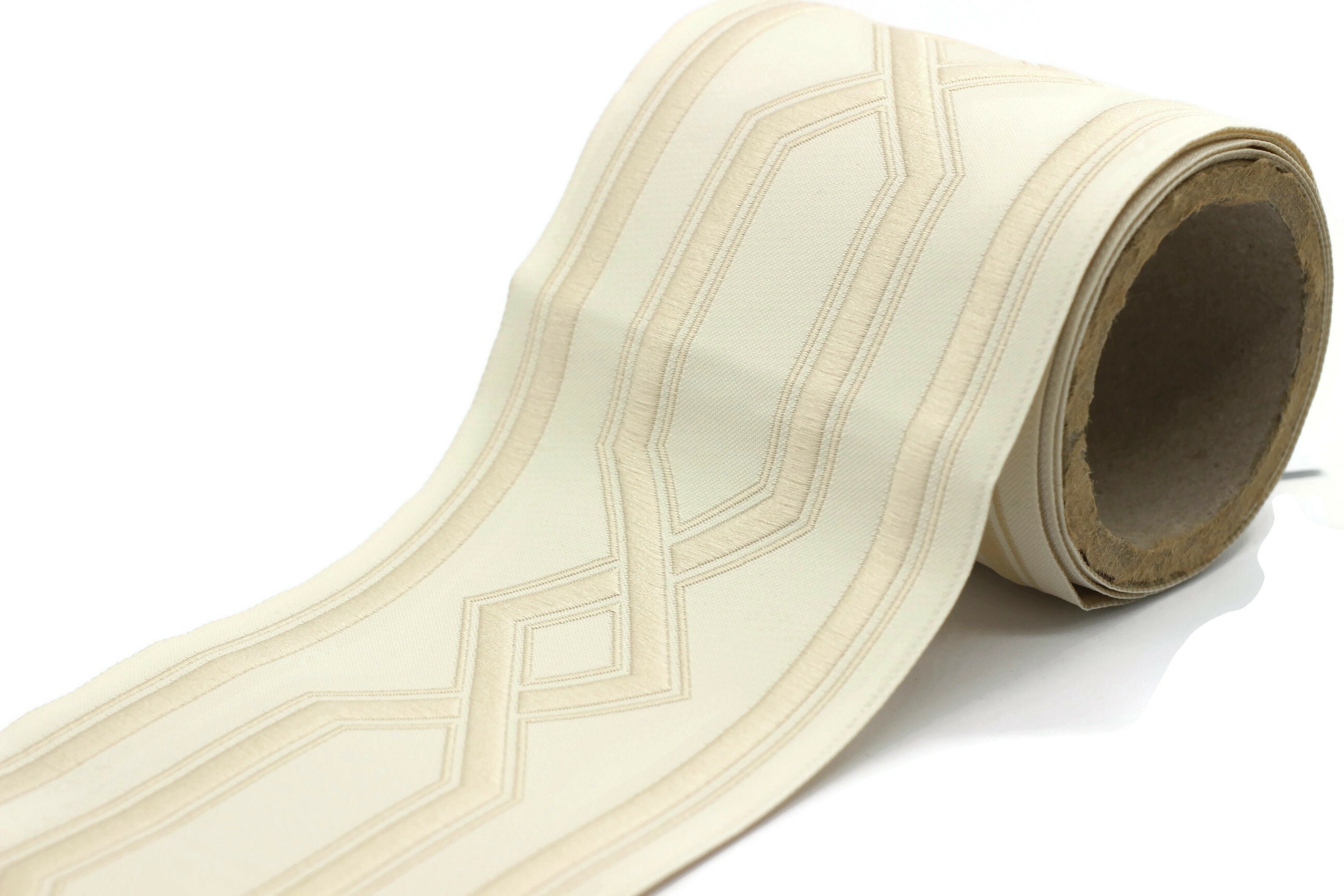 Cream 100 Mm Embroidered Ribbons 3.93 Inch Jacquard Trims - Etsy